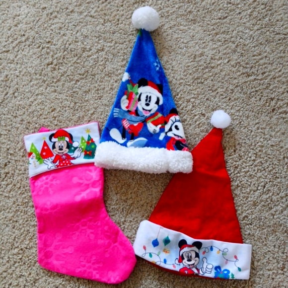 Disney | Holiday | Disney Minnie And Mickey Mouse Christmas 3 Piece ...